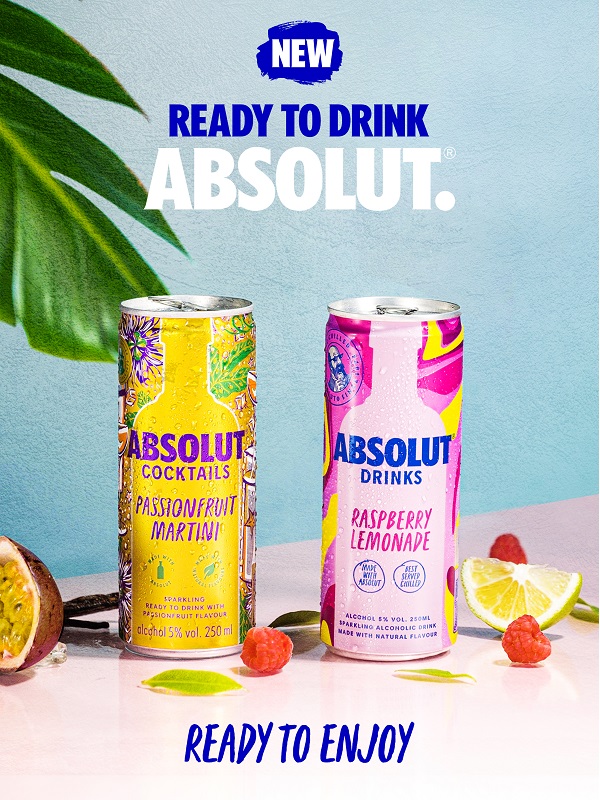 Absolut Ready To Drink en canettes
