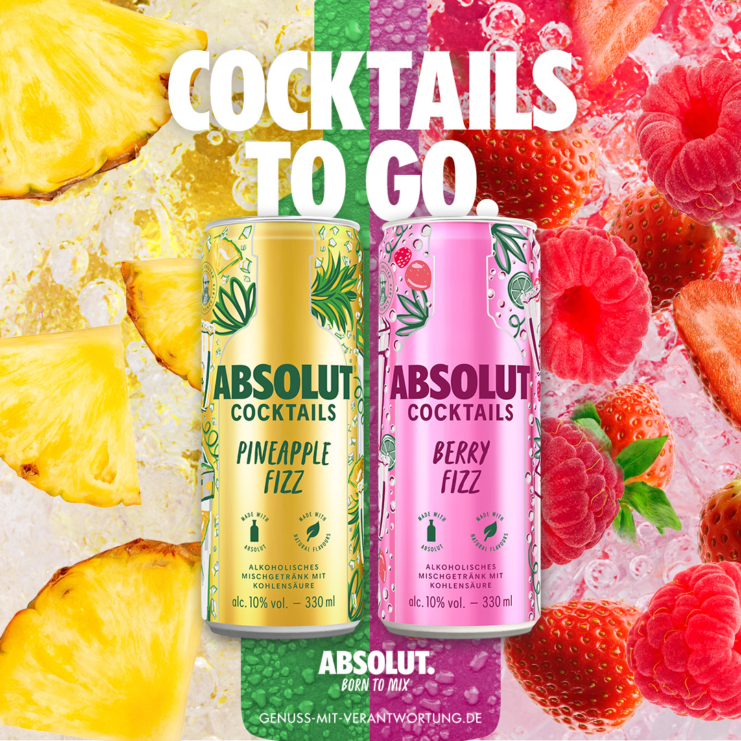 Absolut Berry Fizz - Wodka mit Erdbeer- und Himbeeraromen | Absolut Vodka