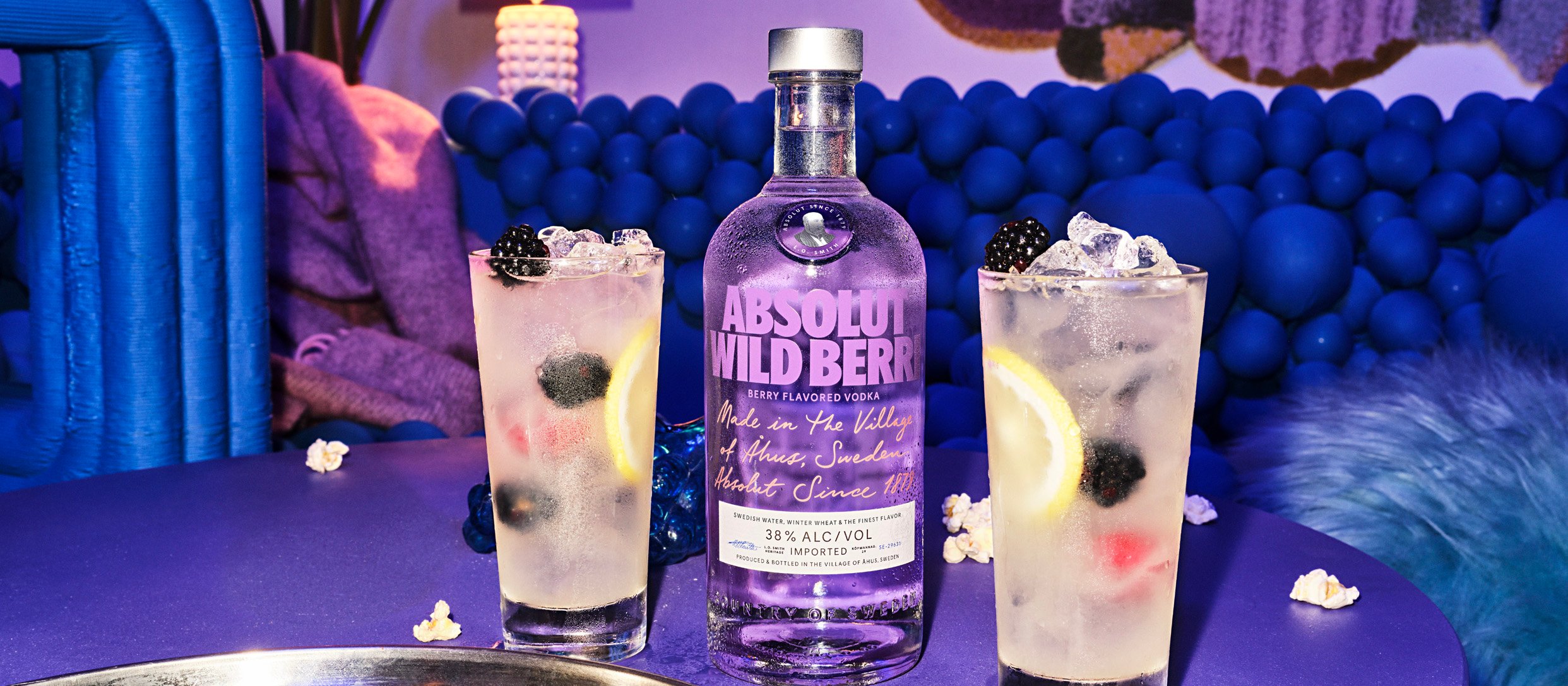 Blueberry, blackberry, strawberry vodka - Absolut Wild Berri